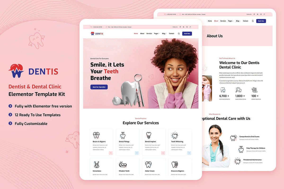 Dentis — Dentist & Dental Clinic Elementor Template Kit | by Aquaartificer | Jun, 2024 | Medium