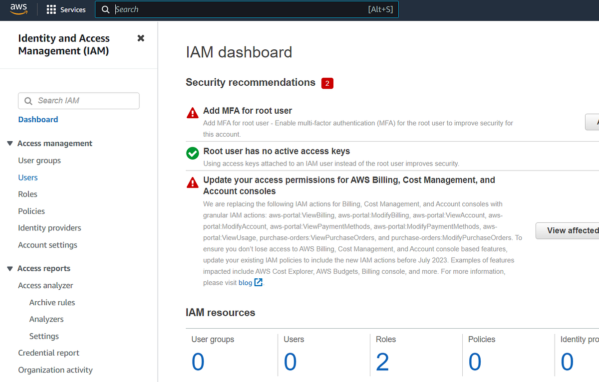 Getting Started with AWS Basics. Creating an IAM User and Groups. | by Sayali Shewale | Medium