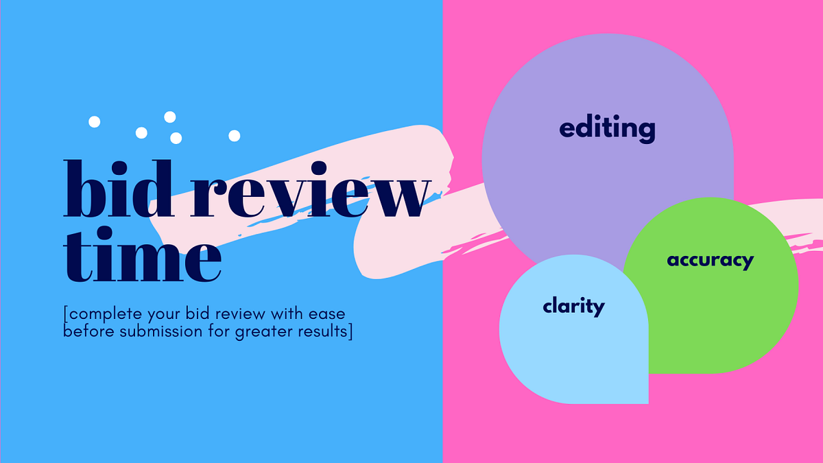 How a bid review = sales success. | by Emma Orr - sales, marketing, biz ...