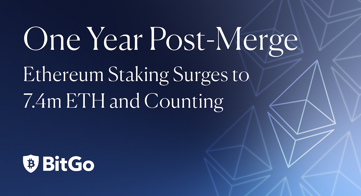 One Year Post-Merge: Ethereum Staking Surges to 7.4M ETH | by BitGo Editor | Official BitGo Blog