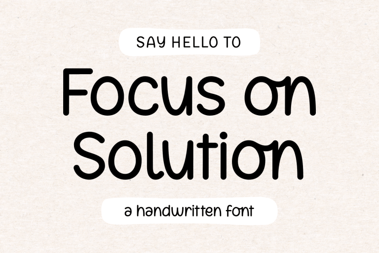 Focus on Solution Font Free Download - kaisunnan8 - Medium