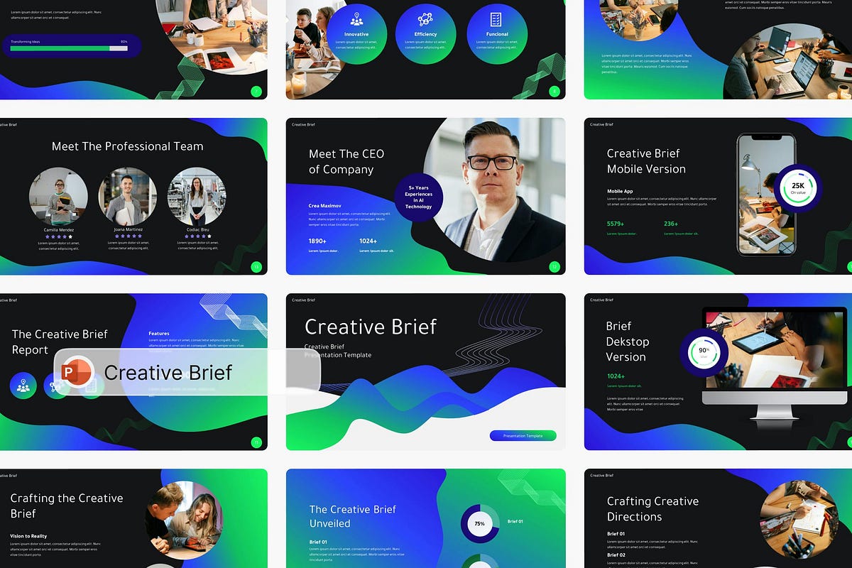 Creative Brief PowerPoint Presentation - Yvessaintlaurent - Medium