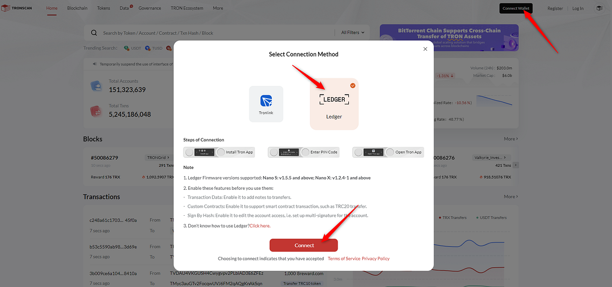 TRONSCANを使用してLEDGERをTRONに接続 - Dorisdhebert - Medium
