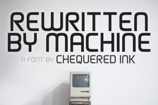 Rewritten By Machine Font Free Download - Kaitooon - Medium