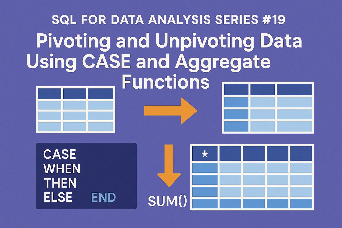 SQL for Data Analysis Series #19: Pivoting and Unpivoting Data Using CASE and Aggregate ...
