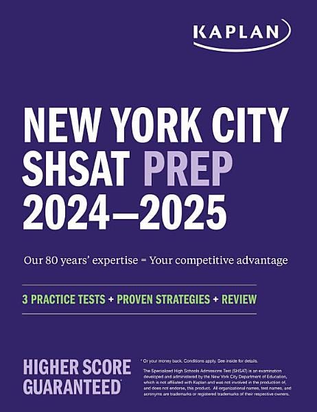 eBook New York City SHSAT Prep 2024–2025: 3 Practice Tests + Proven ...