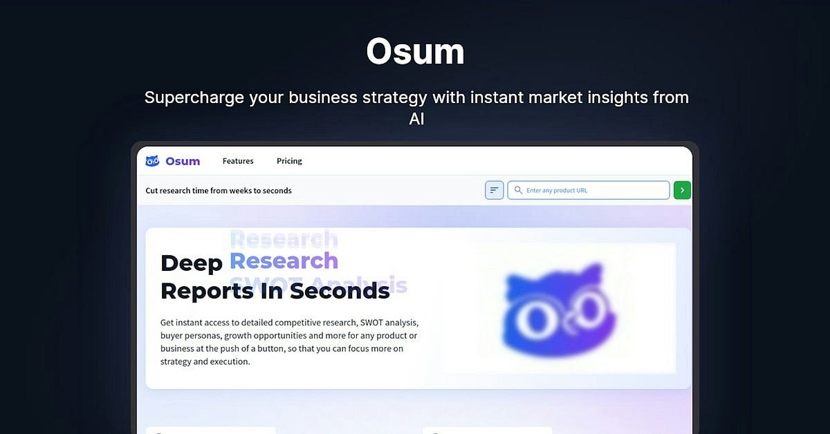 Osum AI: Market Research Tool. What is Osum AI? | by Gioirooster | Sep, 2024 | Medium
