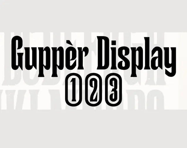Gupper Display Font | by FontPatternBloom | Oct, 2024 | Medium