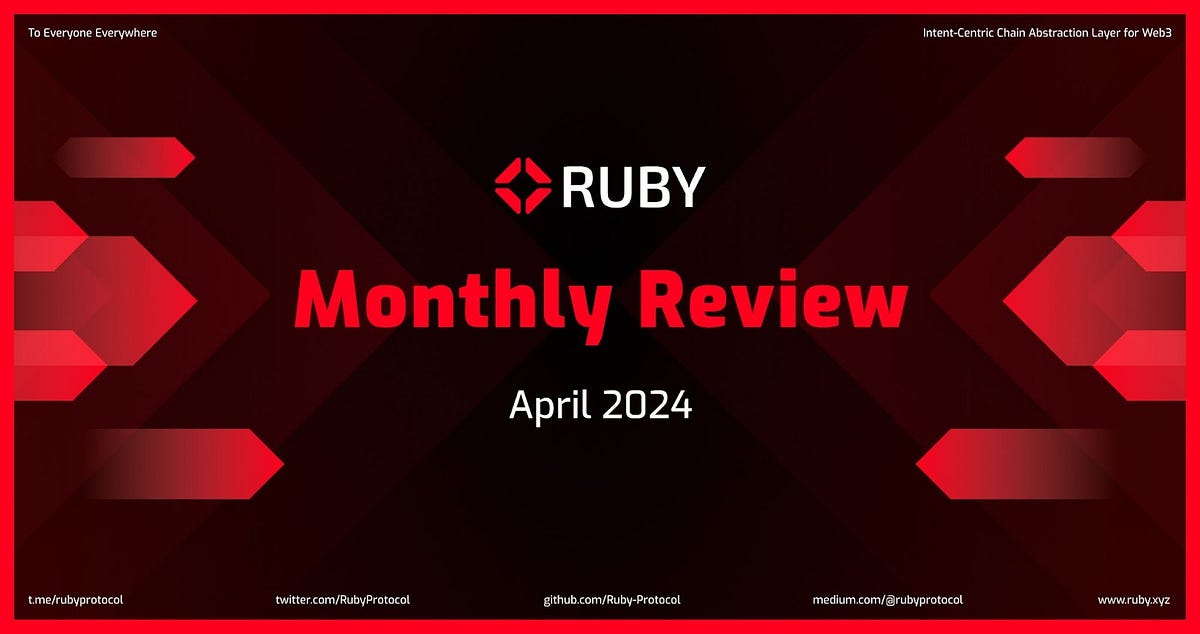 Ruby Protocol Monthly Review — April 2024 | by Ruby Protocol | Medium