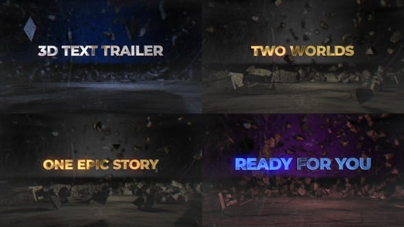 3D Texts Trailer With Explosion Shatter - Photonpathfinder - Medium
