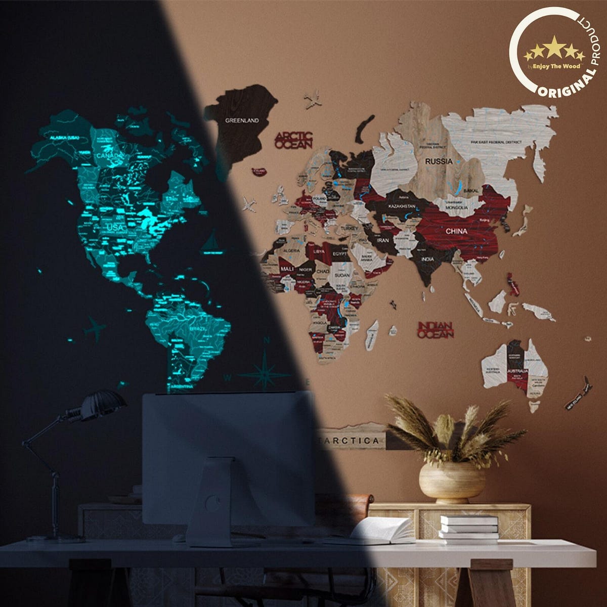 3D Luminous Colored Wooden World Map Review | by canon | Mar, 2024 | Medium