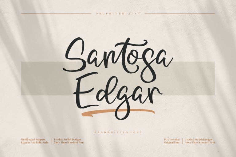 Santosa Edgar Font Free Download | by kaisunnan8 | Medium