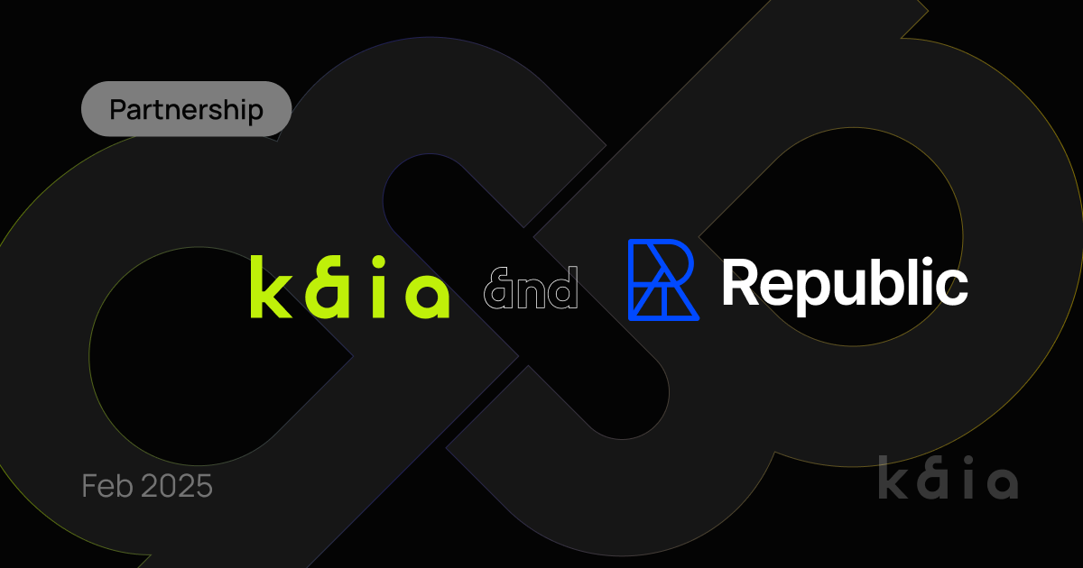 Republic이 Kaia 생태계 Dapp의 토크노믹스를 서포트합니다. | by Kaia Foundation | Kaia | Feb, 2025 | Medium