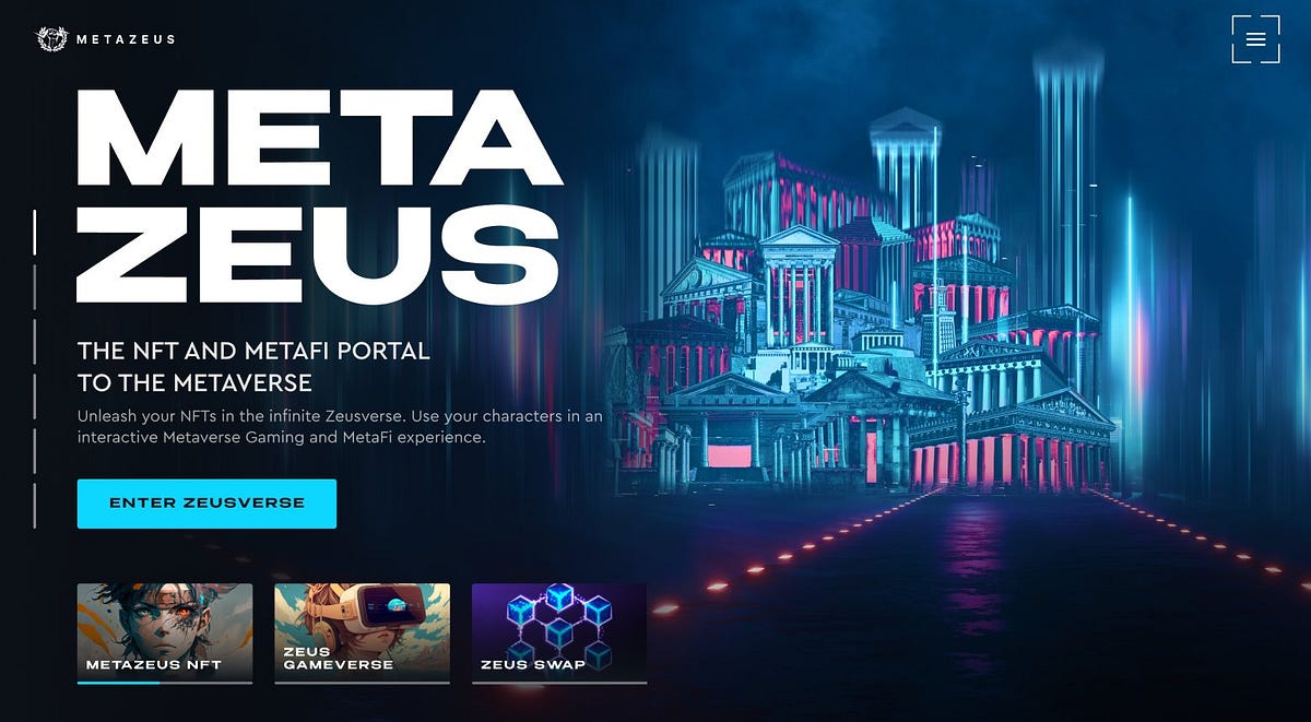 Announcing the Zeusverse — an NFT and MetaFi portal to the Metaverse ...