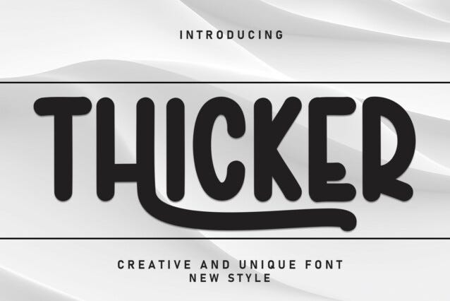 Thicker Display Font Free Download & Preview - kaisunnan8 - Medium