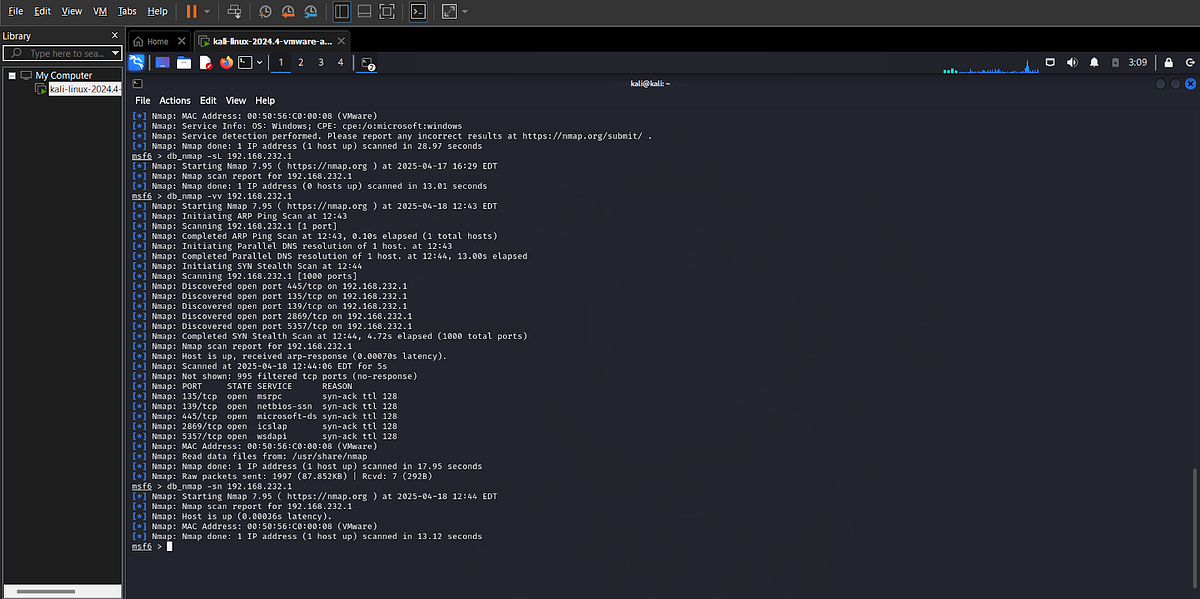 Home Lab Series: Nmap Scan of IP Address 192.168.232.1 | by Ogwuazor Lucky | May, 2025 | Medium