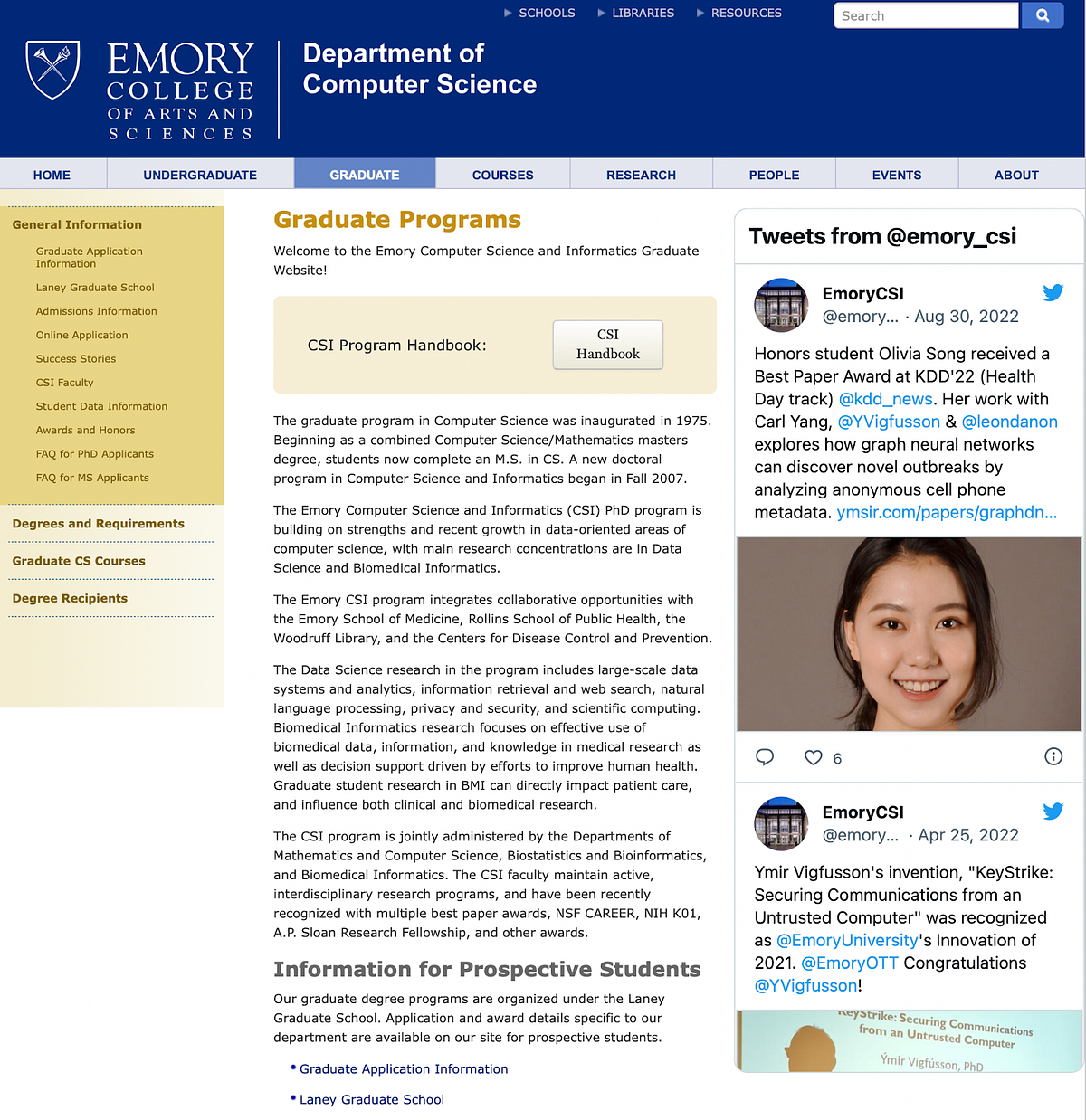 Design for Dimensions: Emory CS Department Website Makeover | by Aylin ...