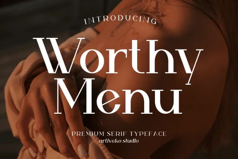 Worthy Menu Font | by ishirakawamary | Aug, 2024 | Medium