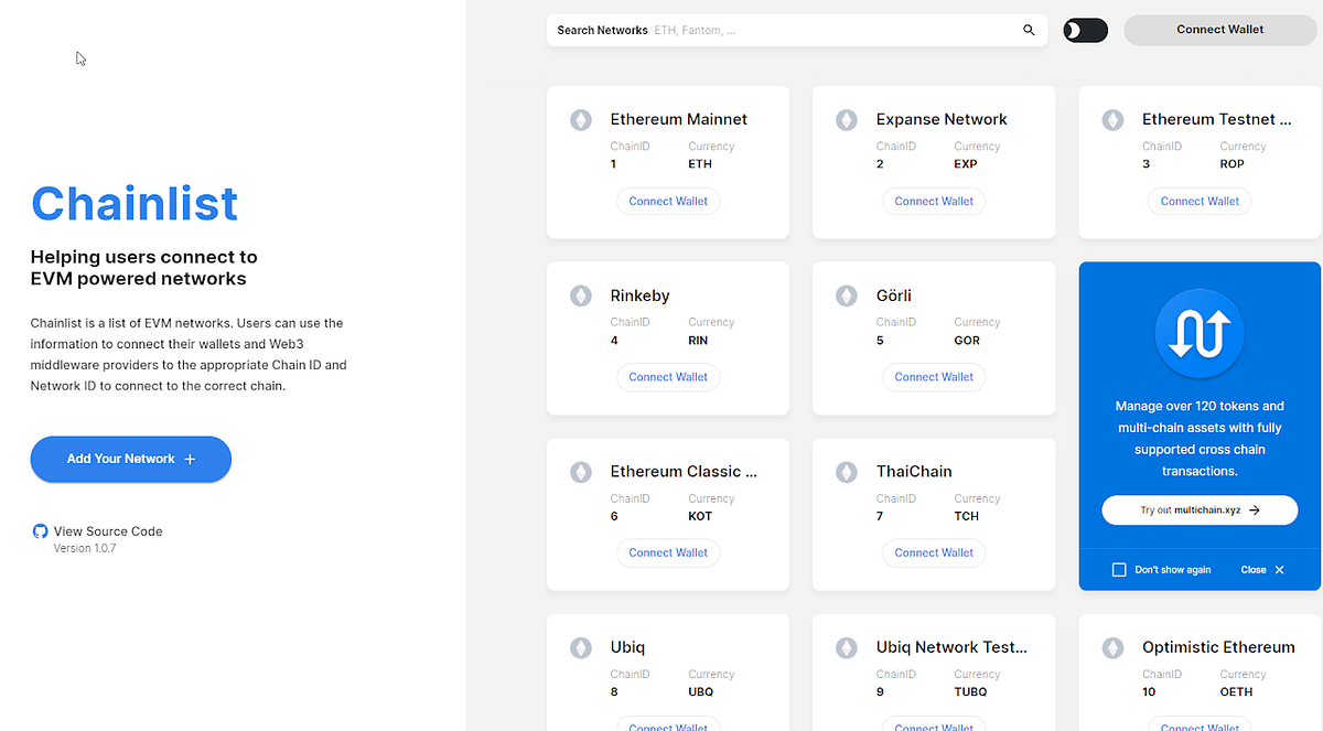 Using ChainList to Add Networks to MetaMask Wallet | by Crypto.Collector | Medium