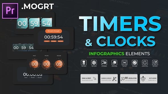 Infographic — Timers And Clocks MOGRT (Elements Video Templates) | by ...