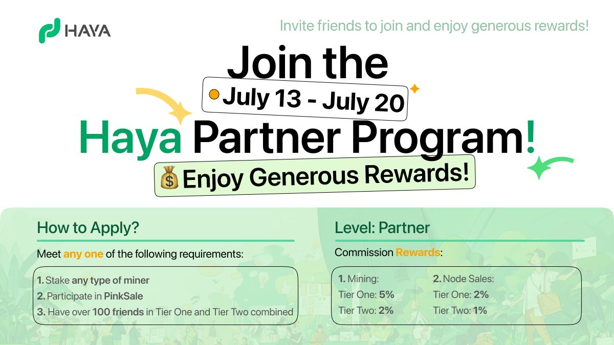 Limited-time Offer: Join Haya Partners for Generous Rewards! | by HayaFinance | Jul, 2024 | Medium