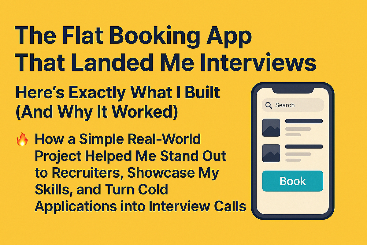🏆The Flat Booking App That Landed Me Interviews — Here’s Exactly What I ...