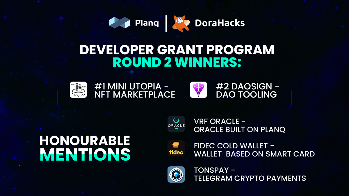 Planq Network Grant program winners: Round 2! | by Planq Network | May, 2024 | Medium