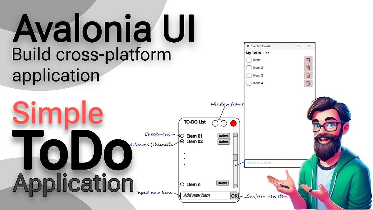 Simple ToDo-List in Avalonia. This example will show you how a simple… | by VectoArt | Medium