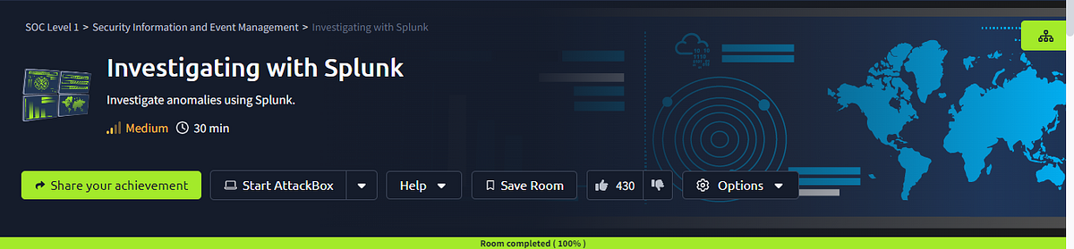 TryHackMe Walkthrough | Investigating with Splunk | by Adeleye Oluwaseyi | Medium