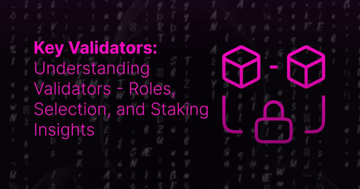 KEY VALIDATORS. Purpose and roles of Validators. | by Natachi Nnamaka | Dec, 2024 | Medium