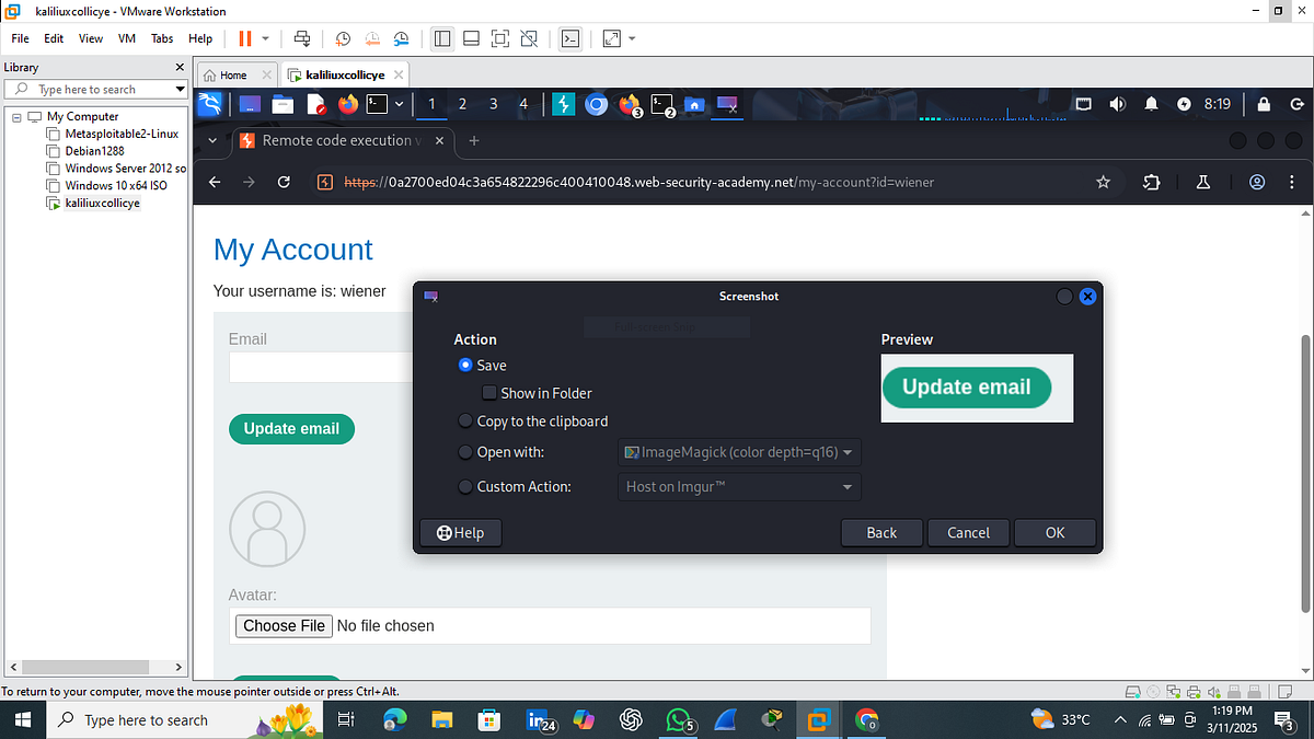 Remote Code Execution Via Web Shell Upload Burp Suite Exploit For 9860