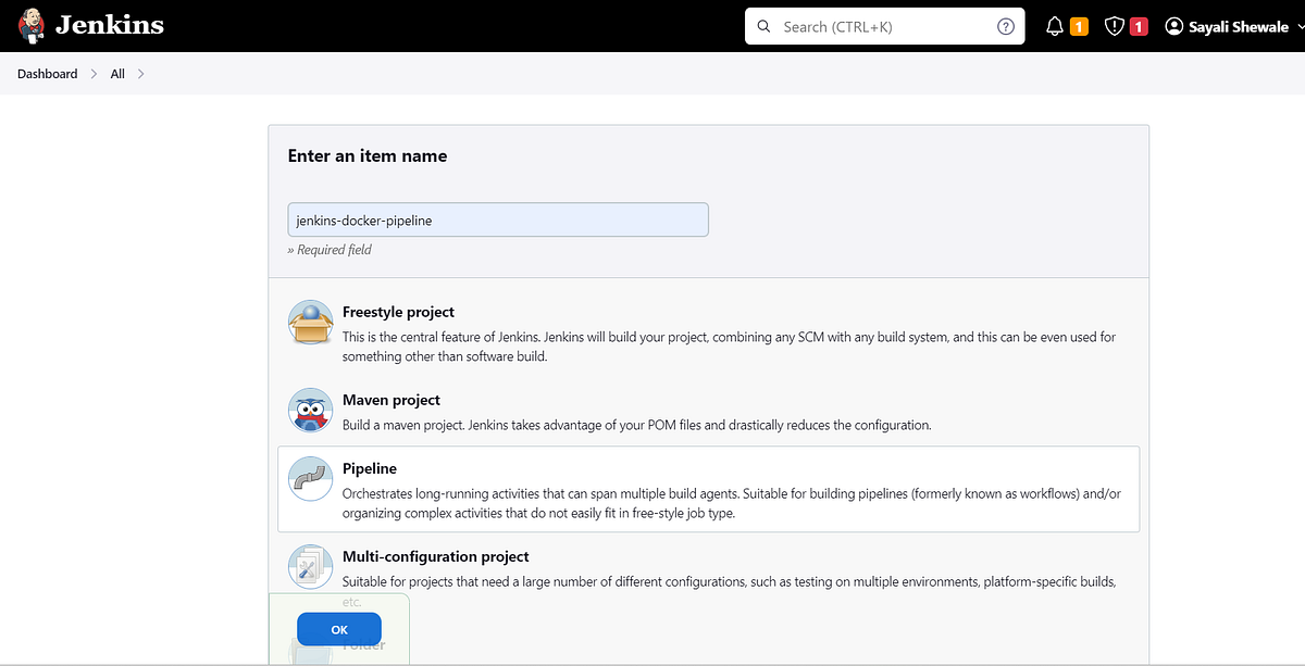 Jenkins Declarative Pipeline with Docker | by Sayali Shewale | Medium