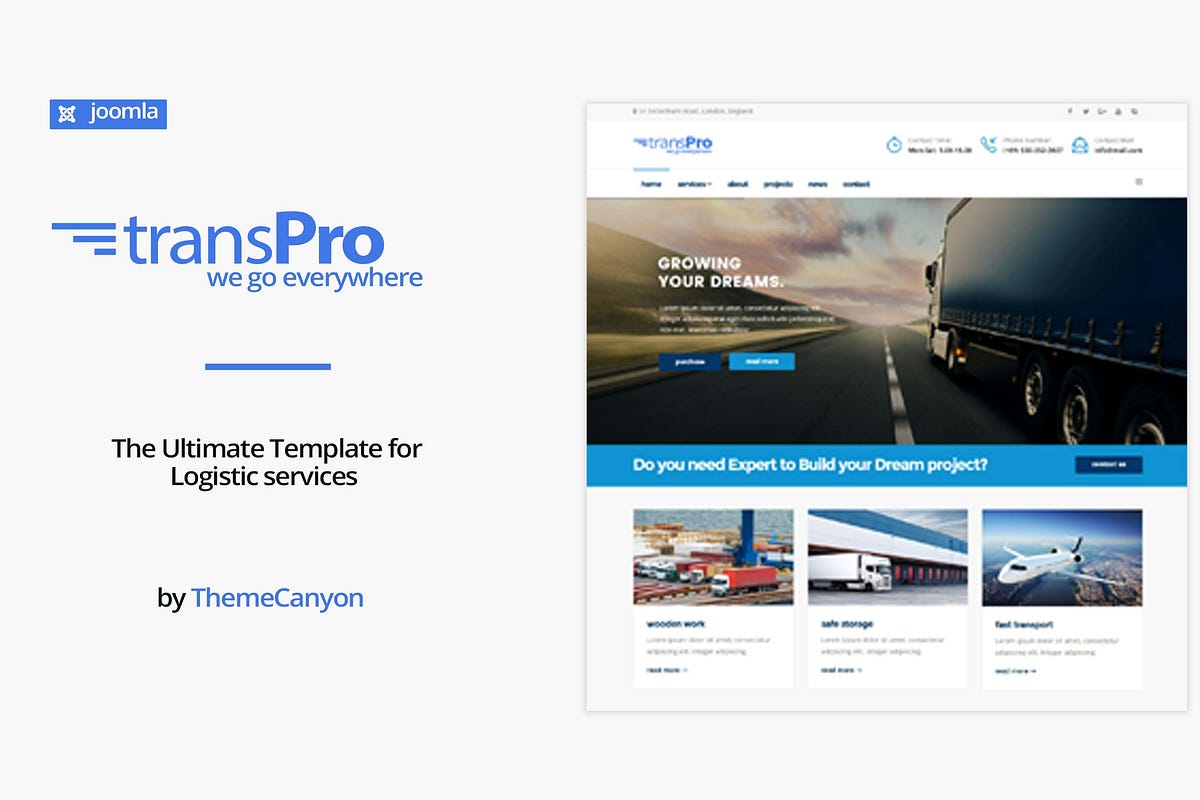 TransPro — Transport & Trucking Logistics Joomla T (Joomla CMS ...