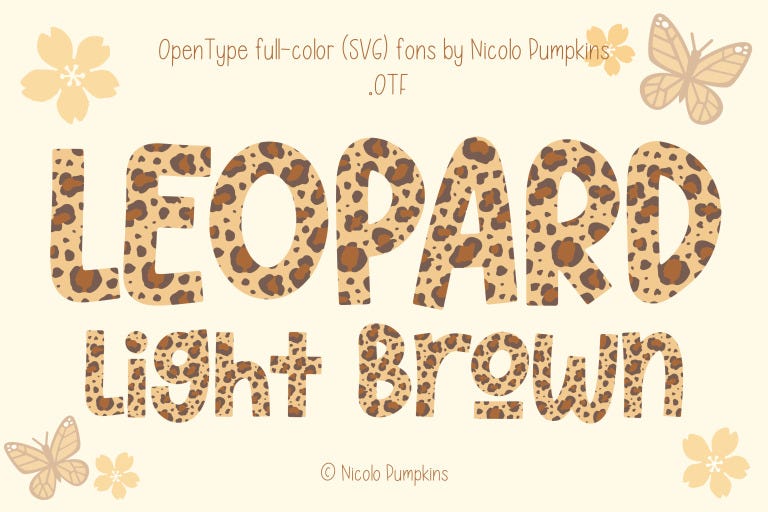 Leopard Light Brown Font Free Download - Kaitooon - Medium