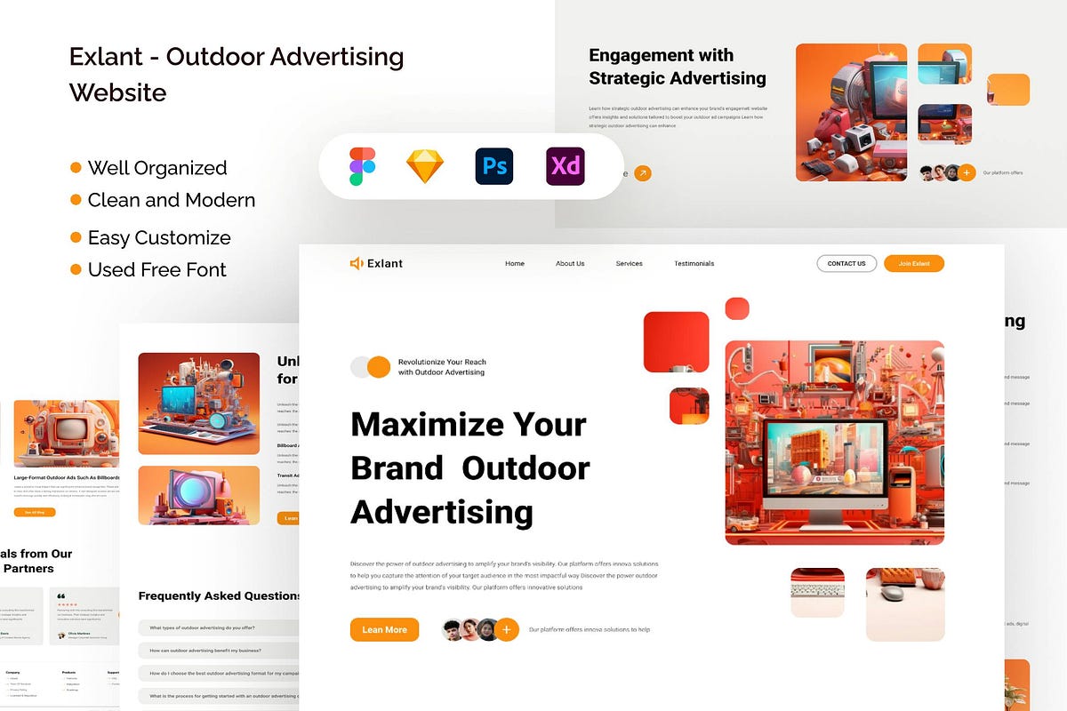 Exlant — Outdoor Advertising Website | by Yvessaintlaurent | Medium