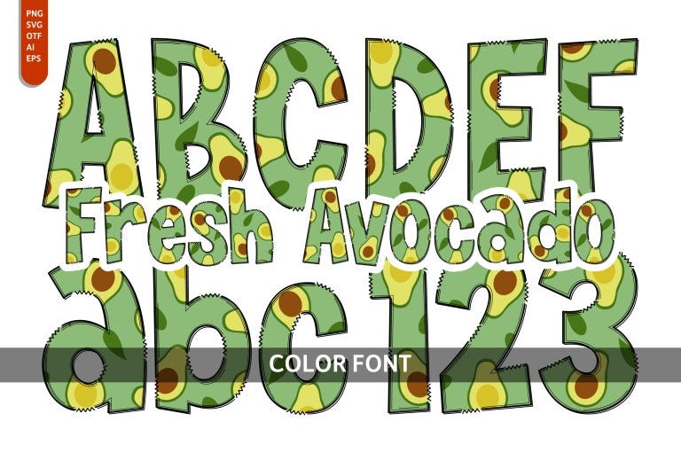 Fresh Avocado Font | by ishirakawamary | Medium
