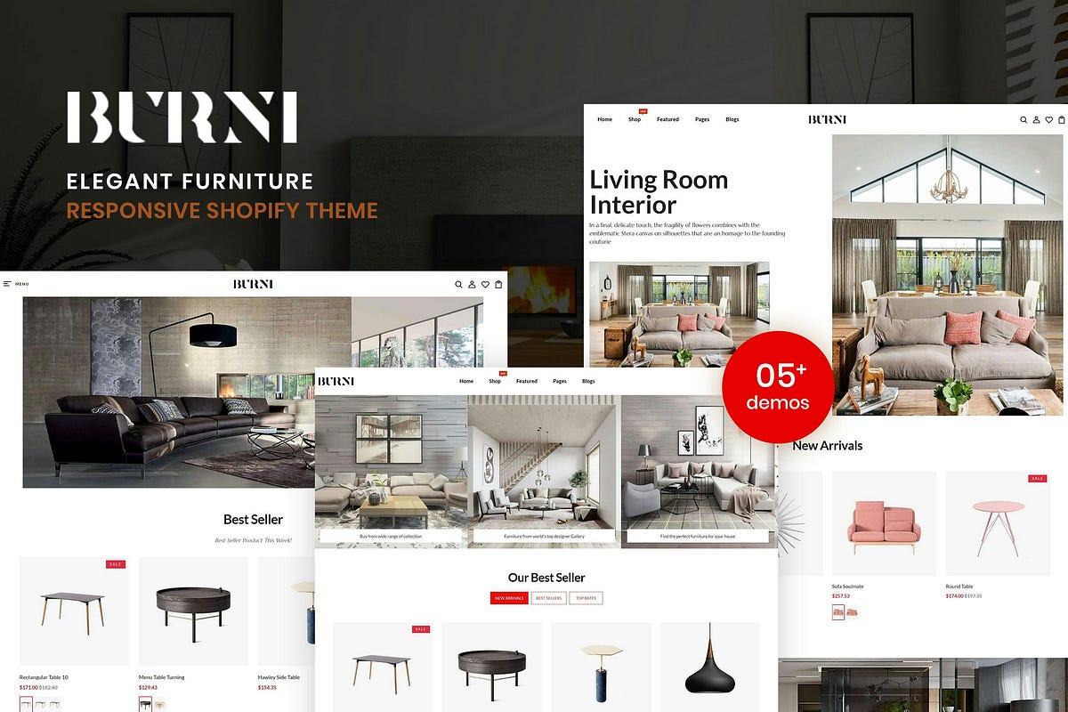 Burni — Elegant Furniture Shop For Shopify | by Aquaartificer | Jul ...