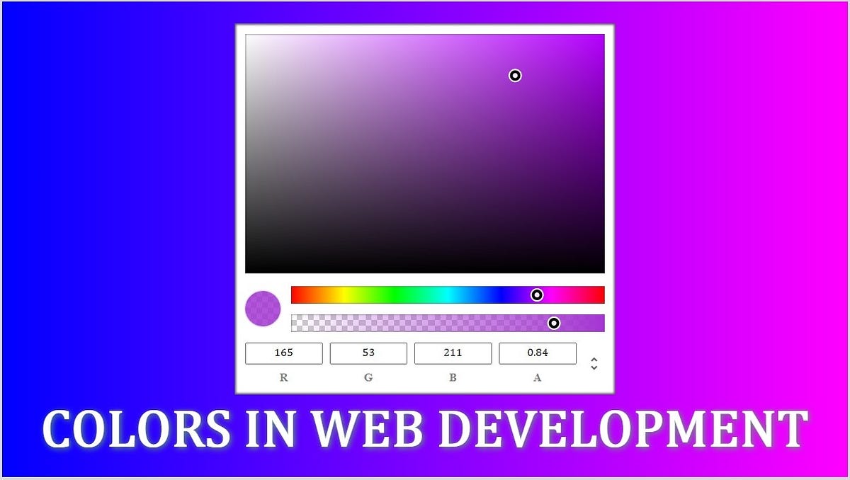 A Comprehensive Guide to Understanding Colors in Web Development | by NKS CODING LEARNINGS | Medium