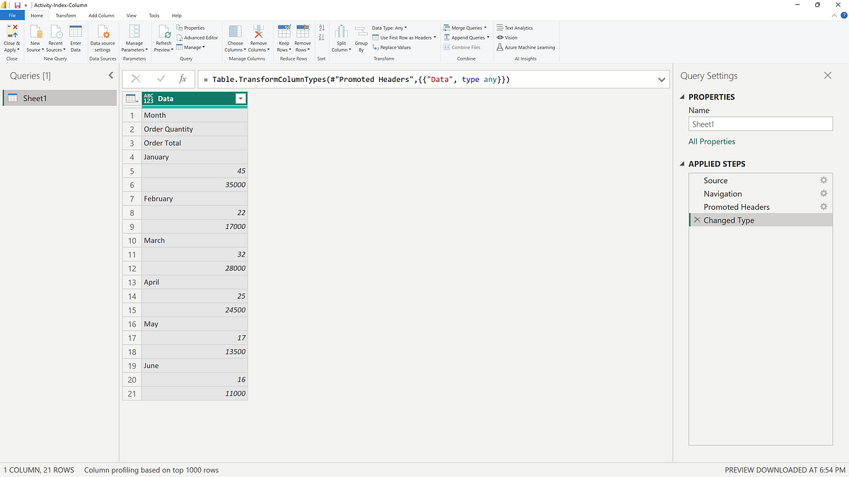 Data Model: Add an Index Column in Power BI | by Liam Lim | Apr, 2024 ...
