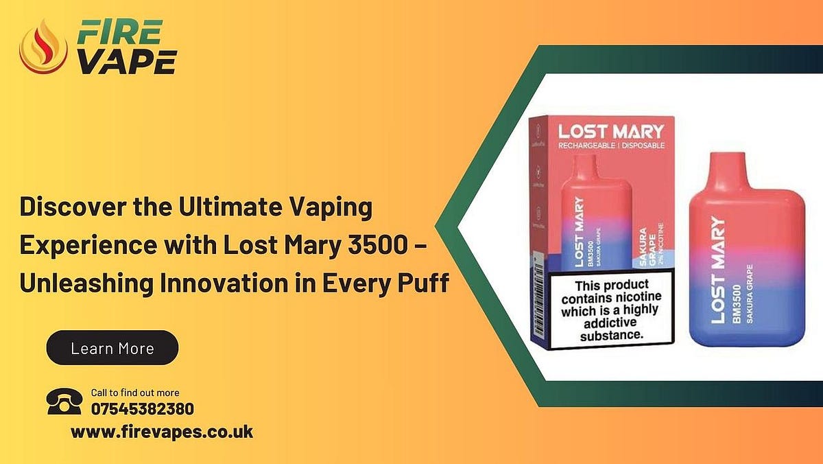 Discover the Ultimate Vaping Experience with Lost Mary 3500 ...