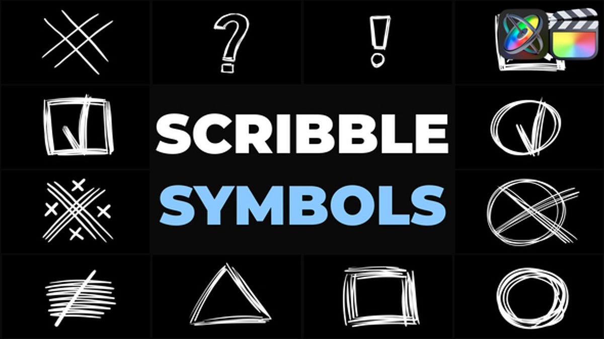 Scribble Symbols | FCPX - Nebulaninja - Medium