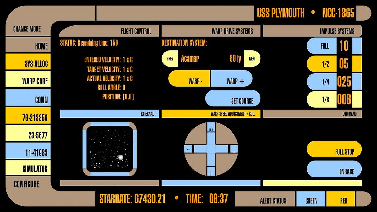 A True Star Trek Fan Re-Creates LCARs as a Website | by Will Meyer | Medium