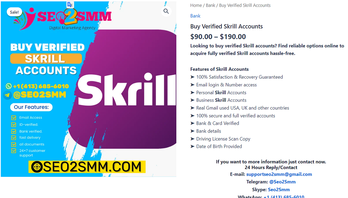 Buy Verified Sk-rill Accounts. Buy Verified Sk-rill Accounts | by ...