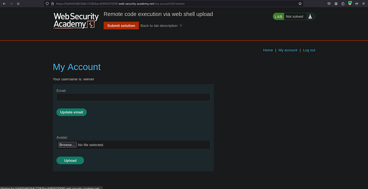 Exploiting unrestricted file uploads to deploy a web shell, File Upload ... Exploiting unrestricted file uploads to deploy a web shell, File Upload ...
