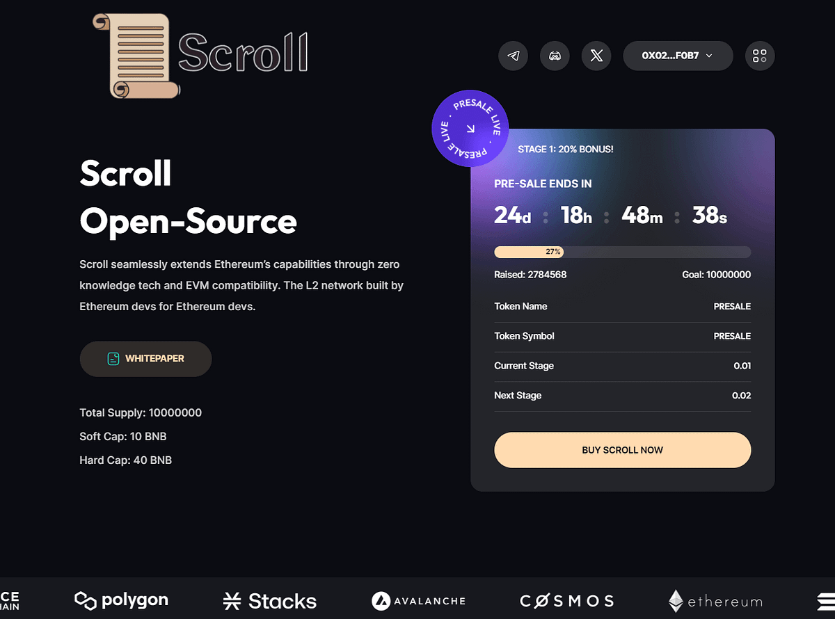 Why Joining the Scroll $SCROLL Token Presale is Essential for Securing Your Airdrop | by ...