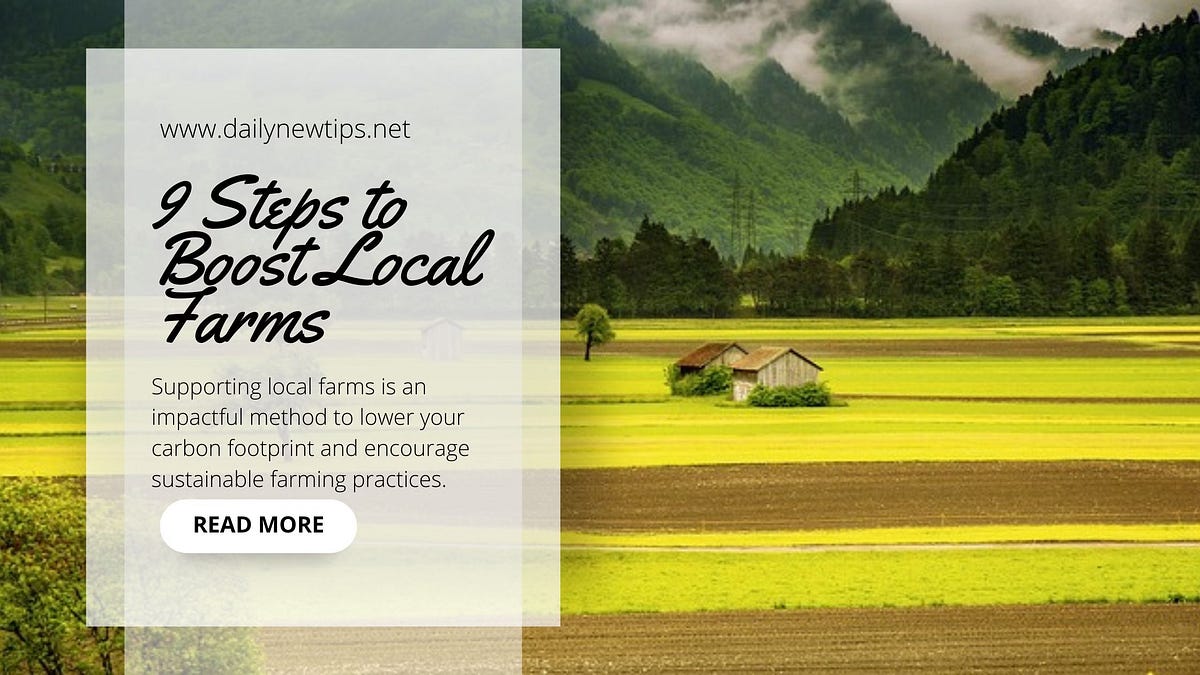 9 Steps to Boost Local Farms and Reduce Environmental Impact | by ...