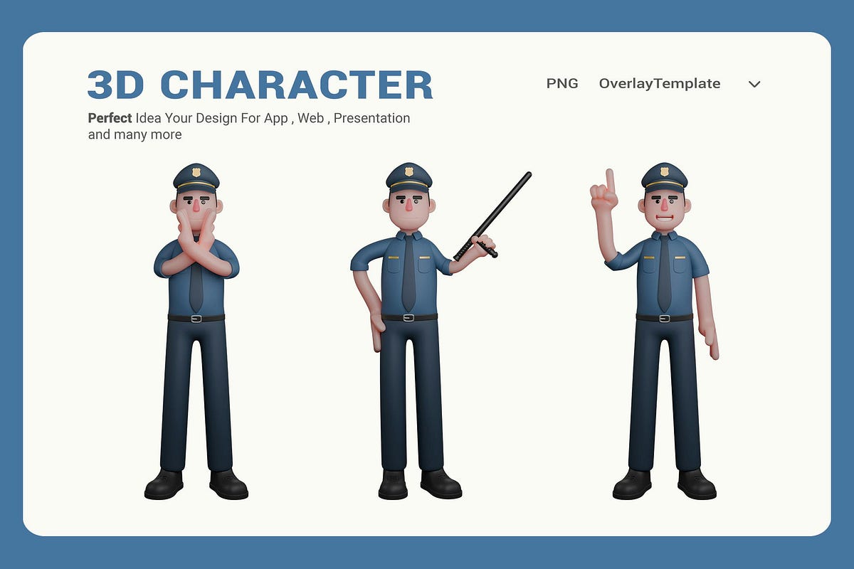Versatile 3D Police Character — 3 Poses | by Digitaldynamo | Medium