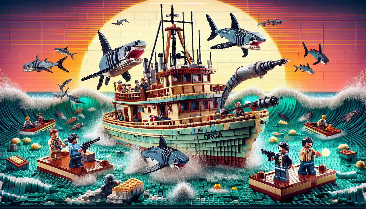 Lego to Launch Jaws Set in August Depicting the Climactic Battle on ...
