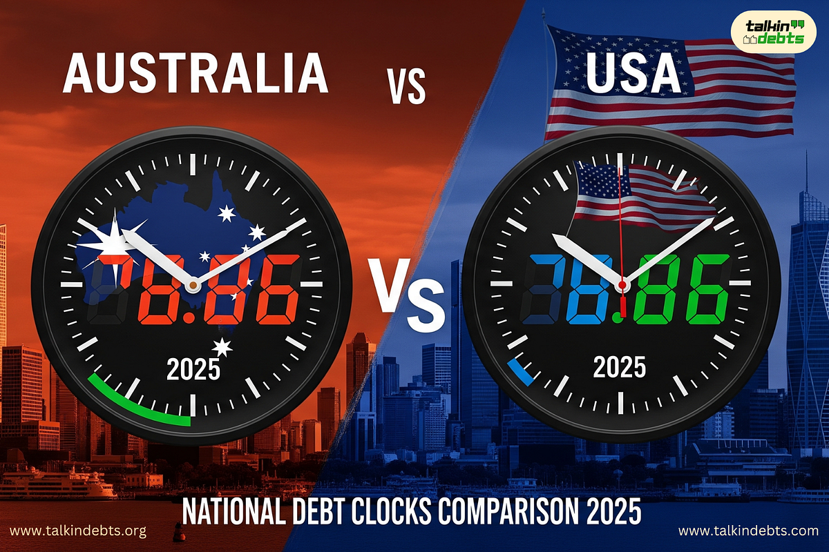 🇦🇺 Australia vs 🇺🇸 USA: How National Debt Clocks Compare in 2025 | by ...