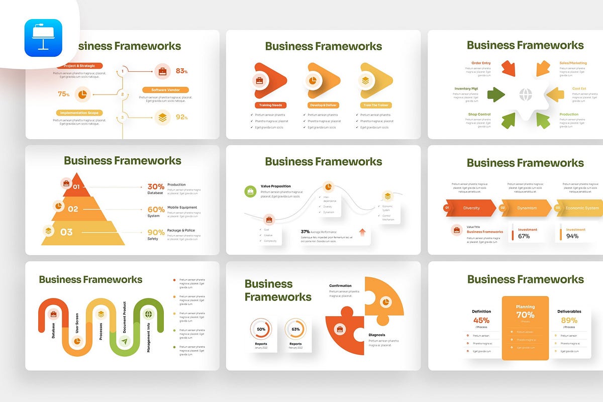 Business Frameworks Infographics Keynote Template | by Auroraborealis ...